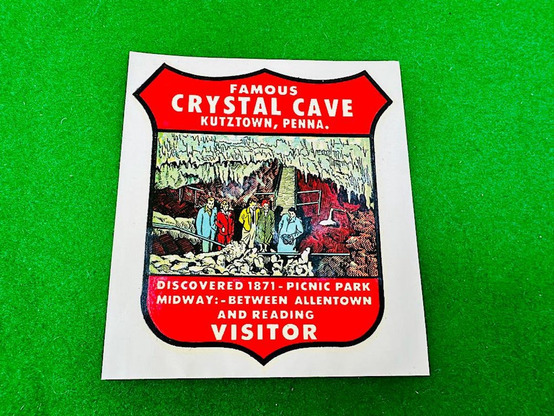 Vintage Famous Crystal Cave Kutztown, Penna. Visitor Tourist Souvenir ...