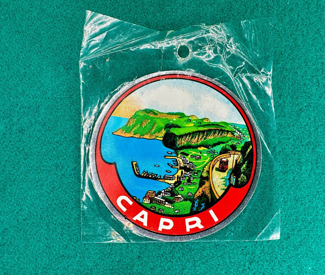 Vintage Capri Souvenir Sticker - Etsy