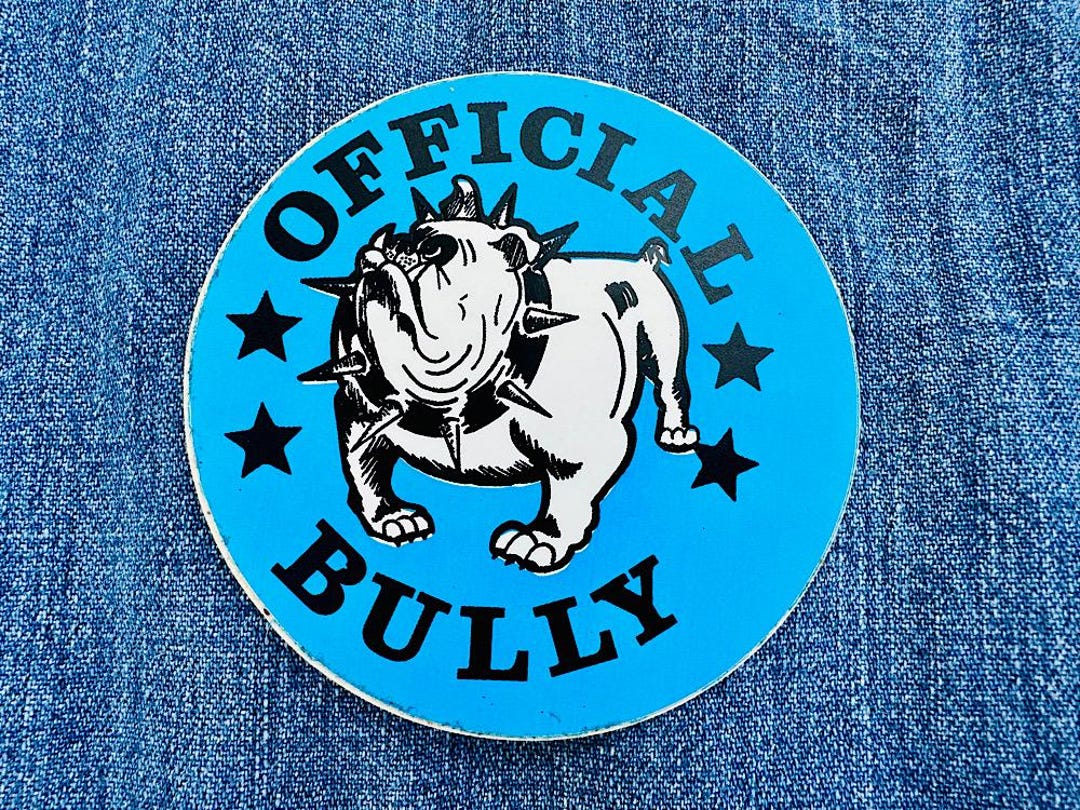 Vintage 1970's Sticker 'official Bully' Bulldog Sticker - Etsy