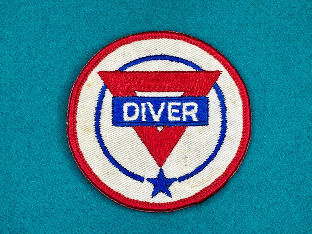 Vintage DIVER Badge Crest Patch - Etsy