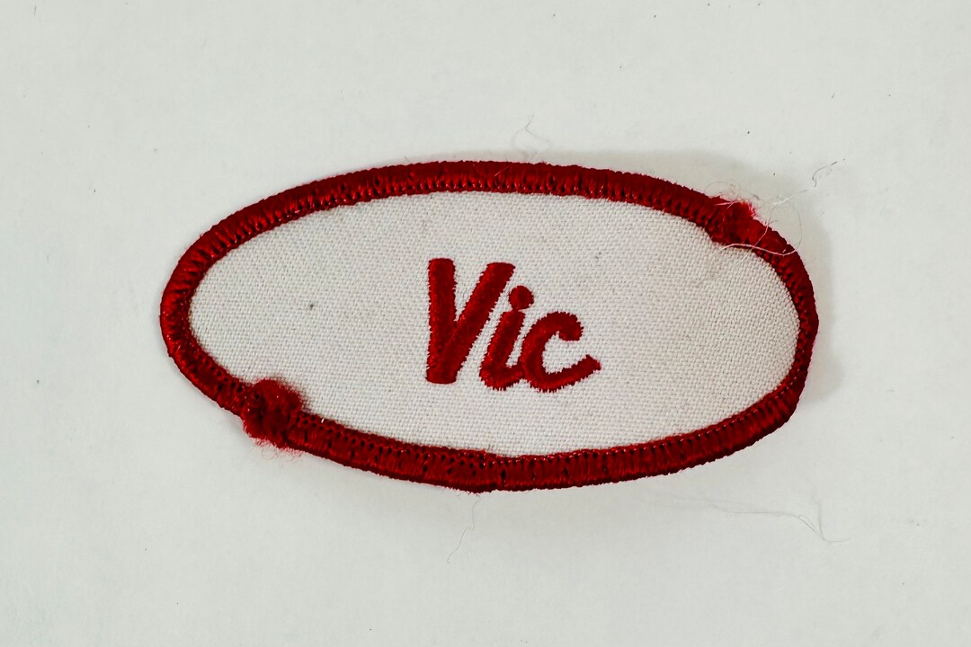 Vintage Vic Embroidered Cloth Name Patch Etsy vintage-vic-embroidered-cloth-name-patch-etsy