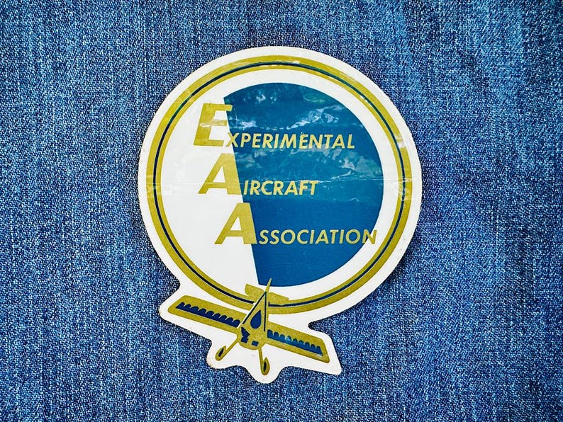 Vintage EAA Experimental Aircraft Association Vinyl Sticker - Etsy