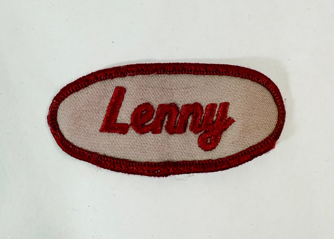 Vintage Lenny Embroidered Cloth Name Patch - Etsy