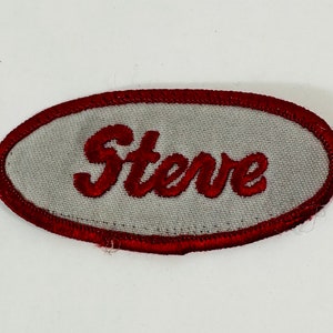 Vintage Steve Embroidered Cloth Name Patch - Etsy