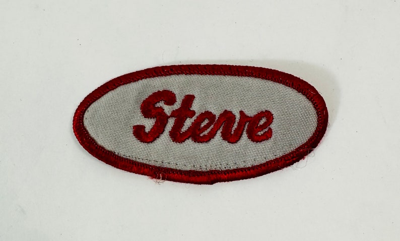 Vintage Steve Embroidered Cloth Name Patch - Etsy
