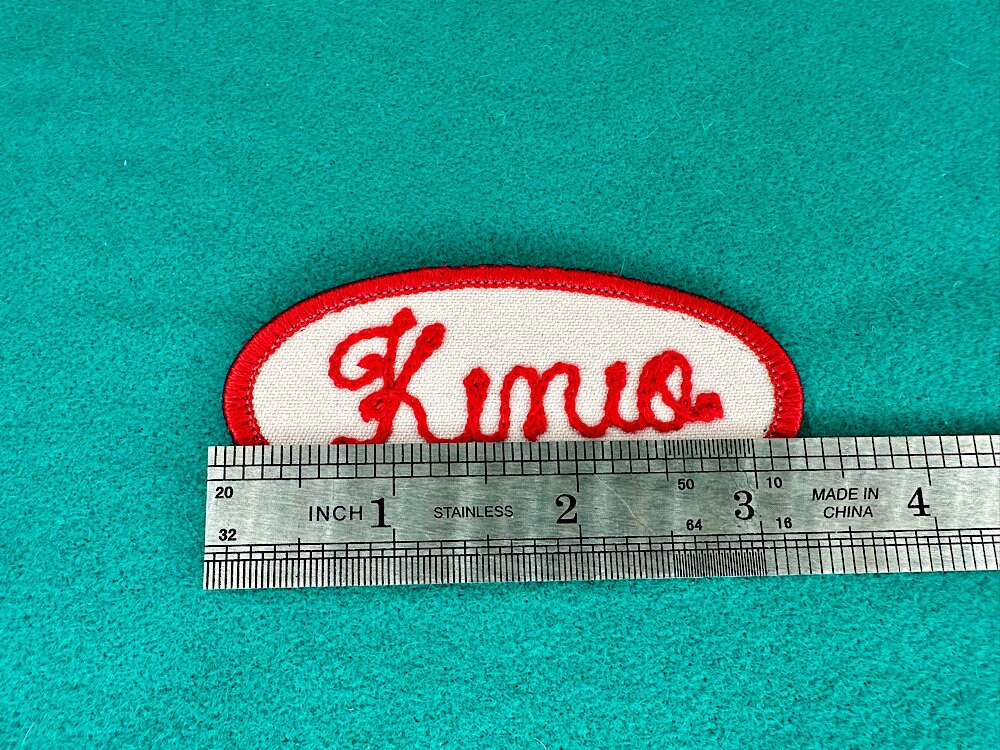Vintage Hand Stitched Cursive Name Patch "kinio" - Etsy