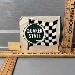 Vintage Quaker State Checkered Flag Racing Sticker - Etsy