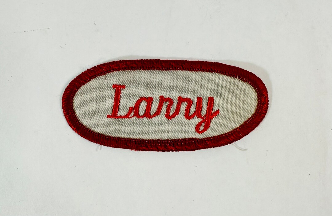 Vintage Larry Embroidered Cloth Name Patch - Etsy