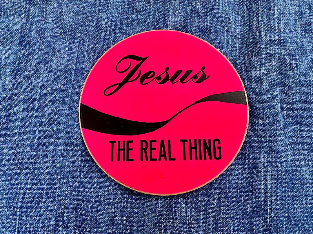 Vintage 1970's Patch 'jesus - the Real Thing' Sticker - Etsy