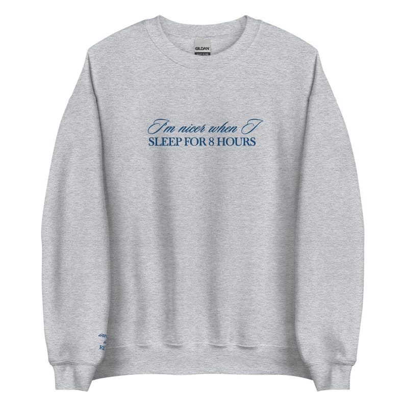 Embroidered Sleep Health Sweatshirt | Funny Wellness Crewneck - Etsy