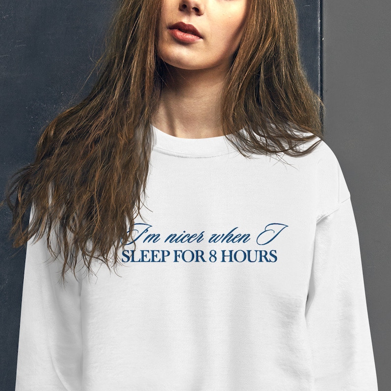 Embroidered Sleep Health Sweatshirt | Funny Wellness Crewneck - Etsy