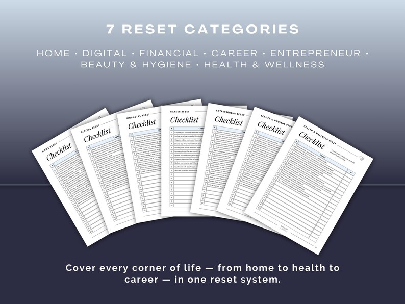 The Ultimate Monthly Reset Checklist | Editable + Printable 24-page ...