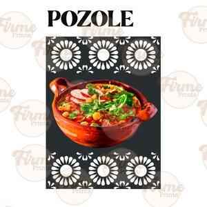 Pozole Art Print: Mexican Food Poster, Modern Decor (digital Download ...