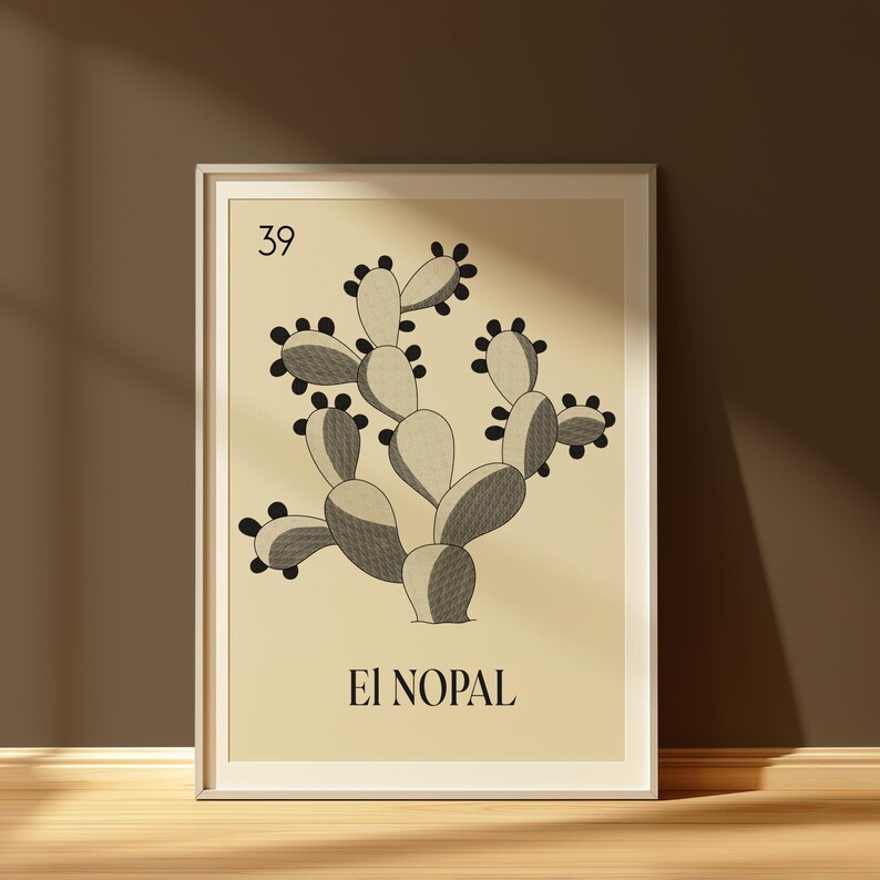 El Nopal Art Print: Mexican Cactus Wall Decor (digital Download) - Etsy