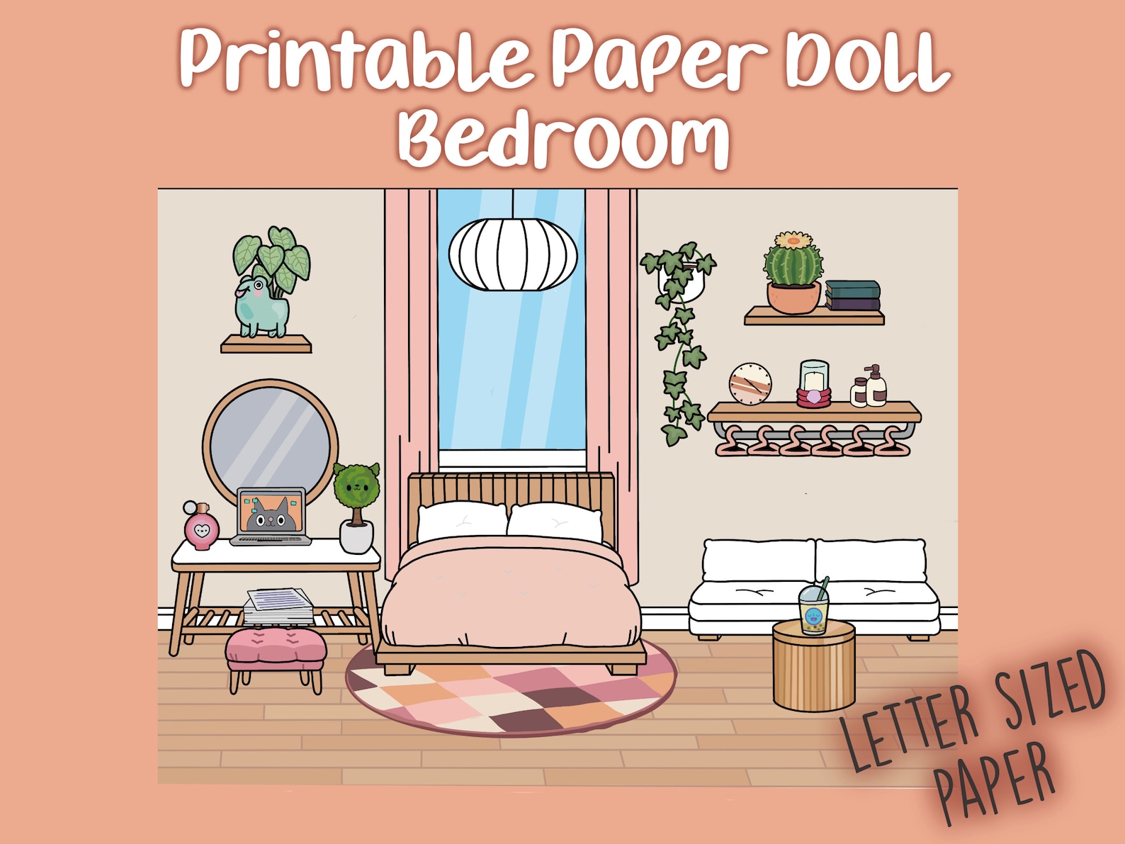 Printable Paper Doll Bedroom: Toca Boca Style (PDF) - Etsy