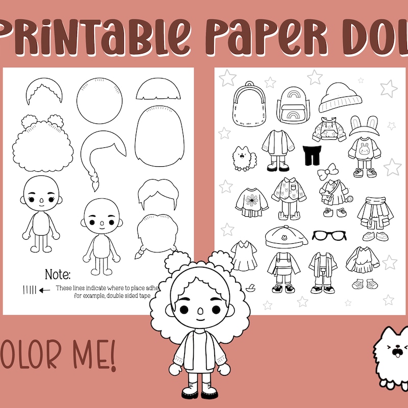 Toca Life World Paper Doll - Etsy