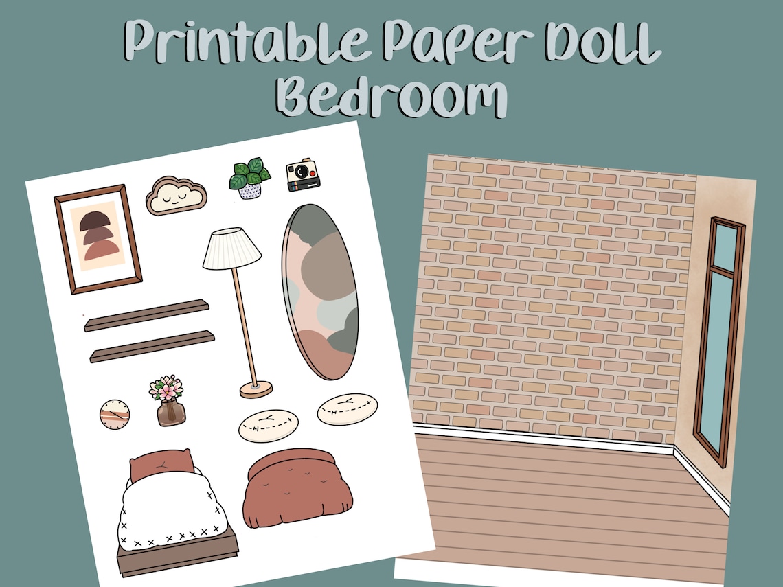 Printable Paper Doll Bedroom: Toca Boca Style (PDF) - Etsy