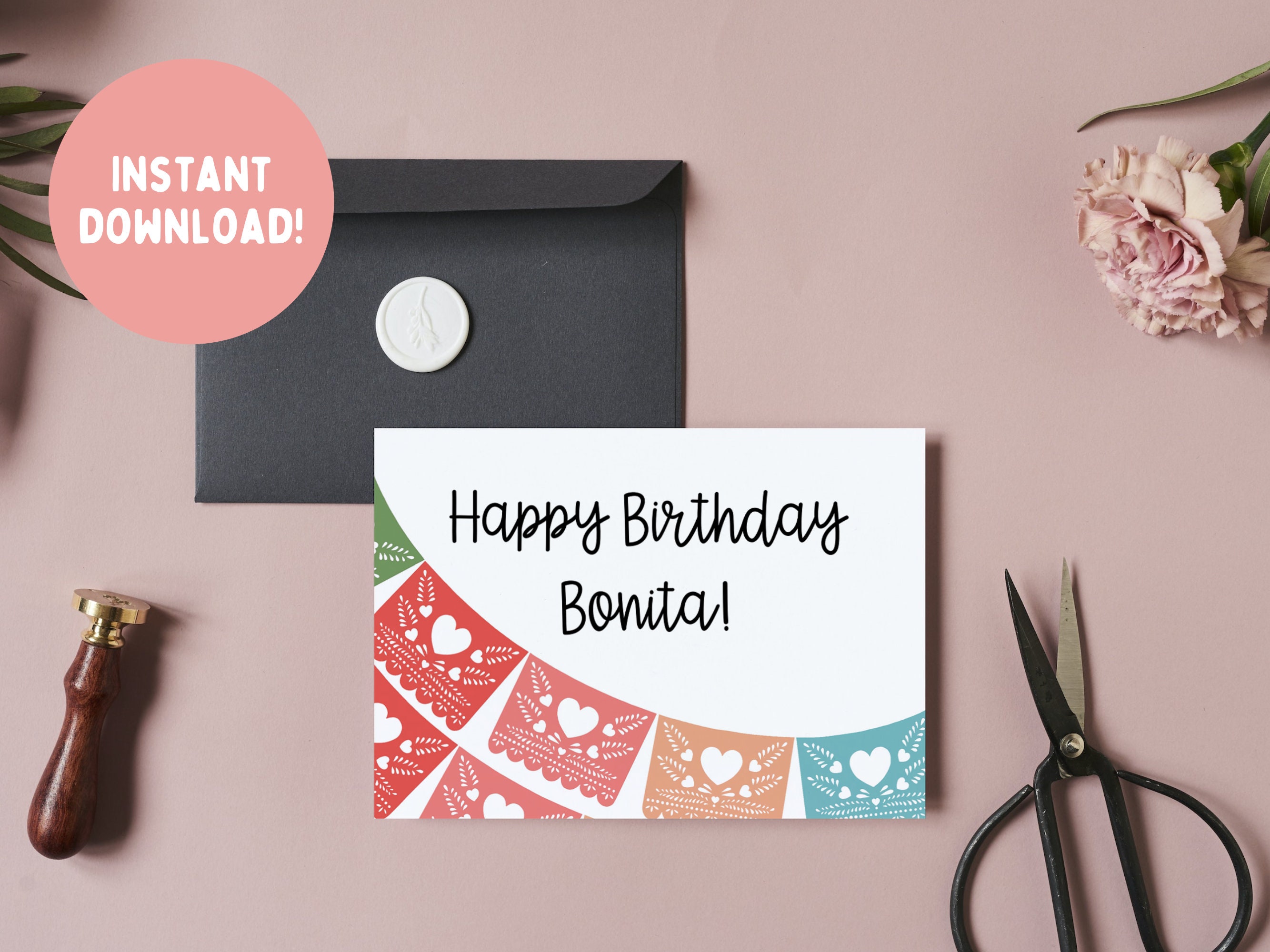 Happy Birthday Digital Card Happy Birthday Printable - Etsy