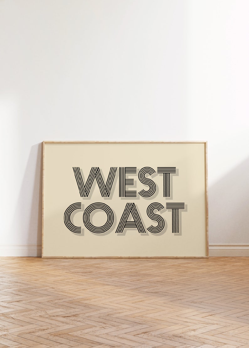 West Coast Print, West Coast Art Print, West Coast Poster, Coastal Art ...