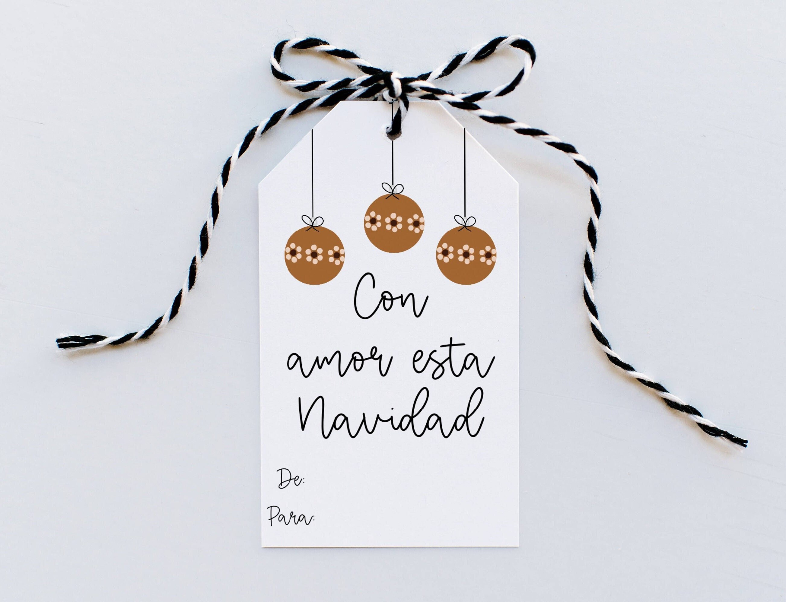 Feliz Navidad Gift Tags: Spanish Christmas Printable (PDF) - Etsy
