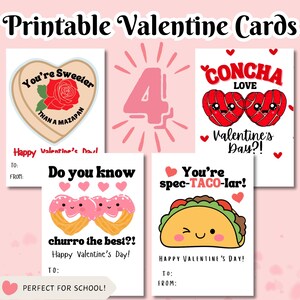 Printable Valentine's Day Cards, School Valentine's Day Cards, Mexican ...