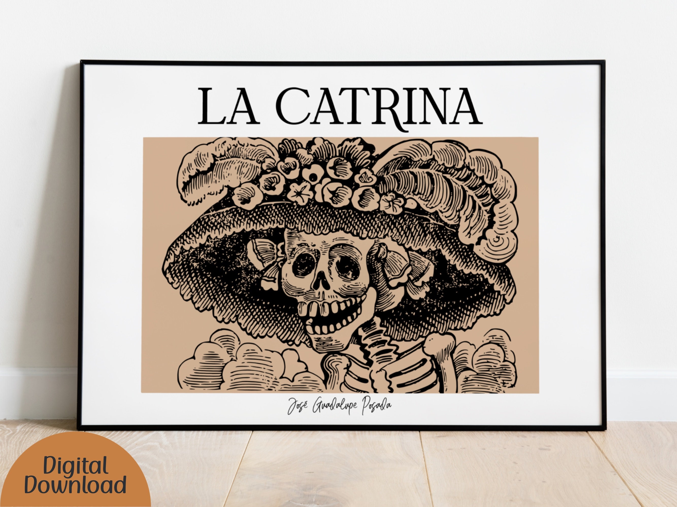 La Catrina Print Day of the Dead Art Dia De Los Muertos - Etsy