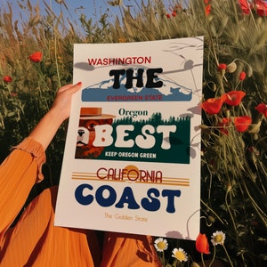 The Best Coast Poster, the Best Coast Art Print, West Coast Poster ...
