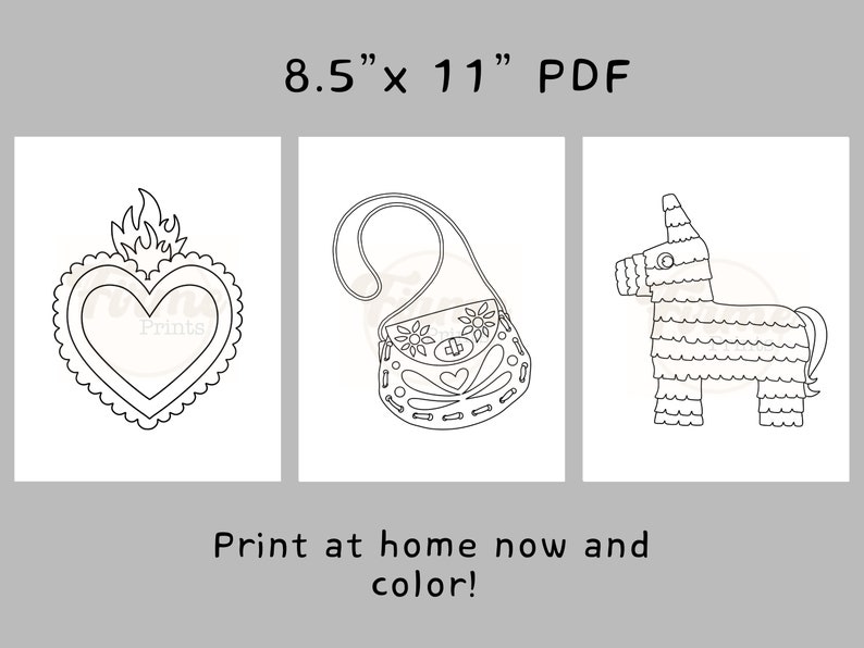 Mexican Mercado Coloring Pages: Bold & Easy (PDF Download) - Etsy