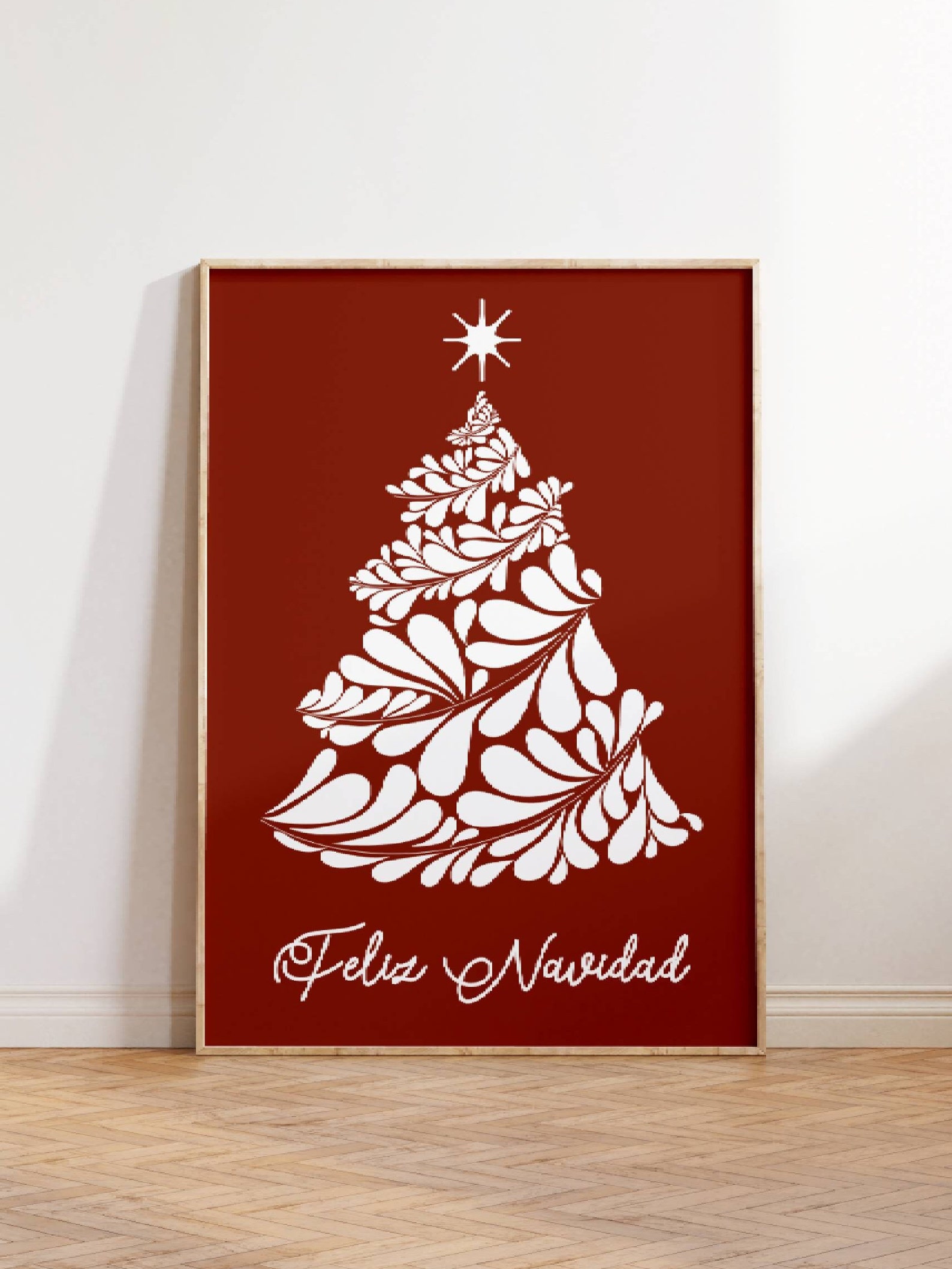 Talavera Christmas Tree Print: Mexican Feliz Navidad Decor (digital ...
