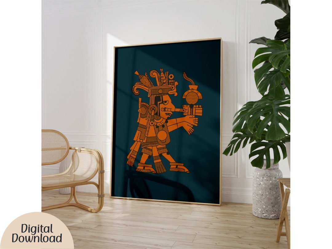 Aztec God of Maize, Cinteotl, Maize Deity, Aztec God, Aztec Art ...