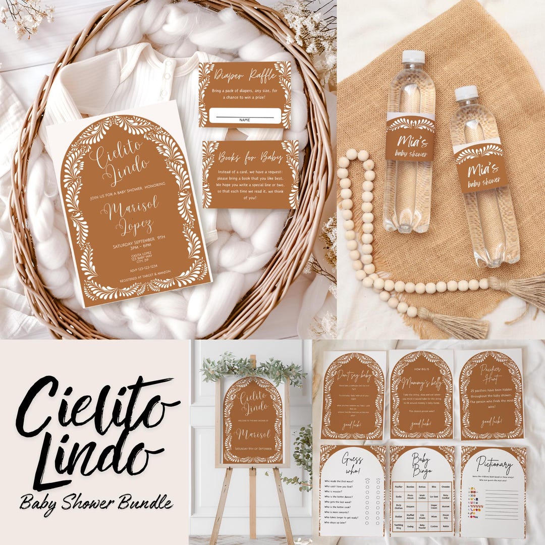 Cielito Lindo Baby Shower Bundle, Cielito Lindo Baby Shower Pack ...