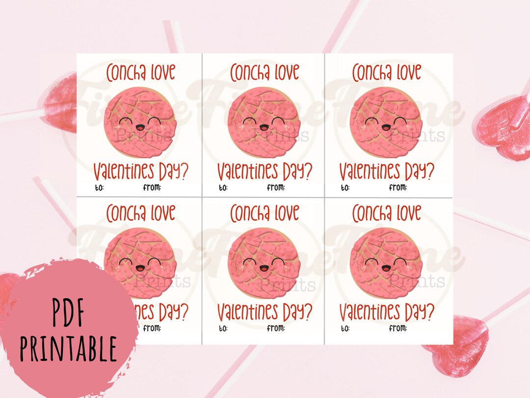 Concha Valentines Cards, School Valentine Day Cards, Kids Valentine ...