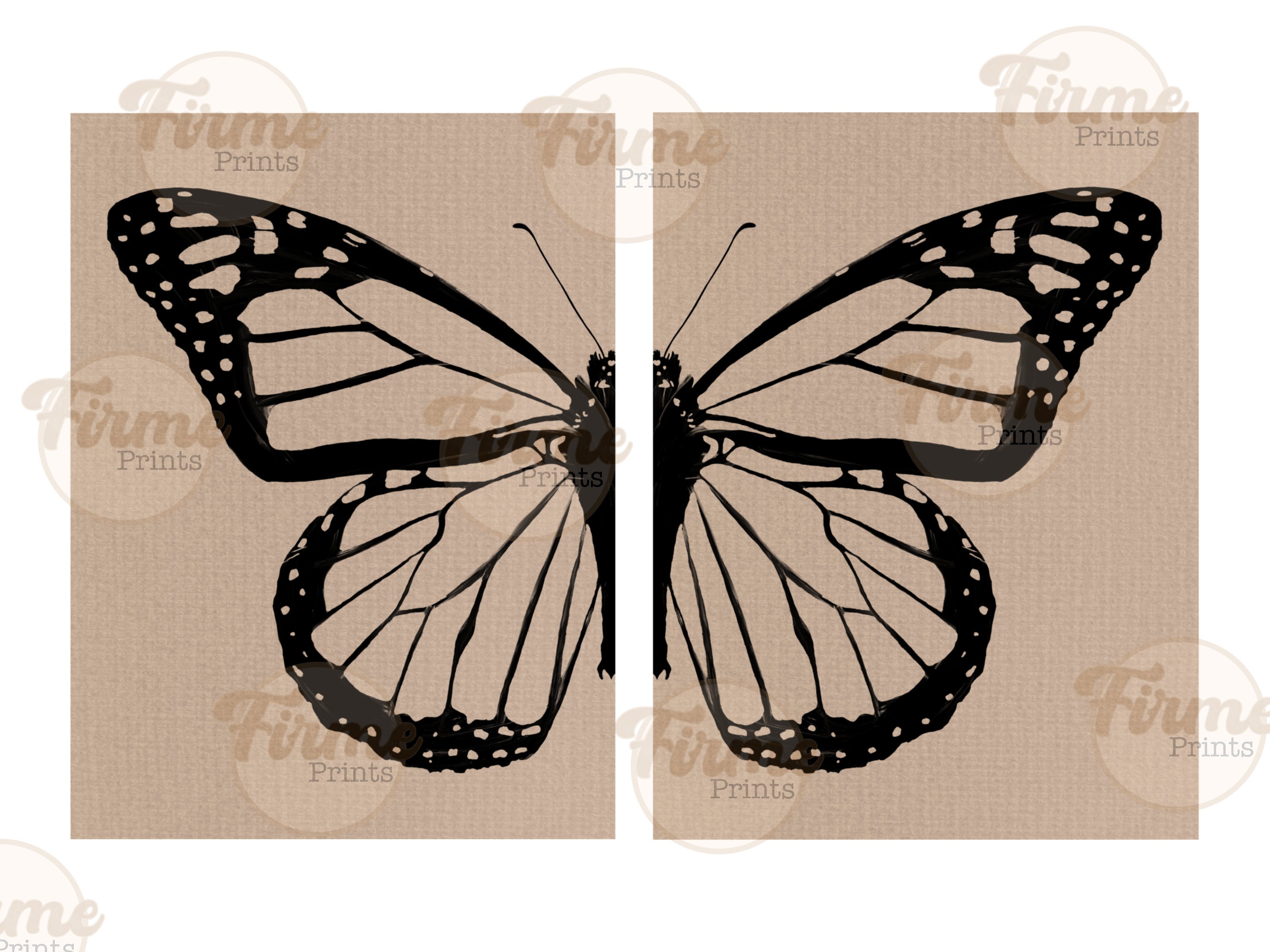 Monarch Butterfly Monarch Wings Butterfly Art Minimalist - Etsy