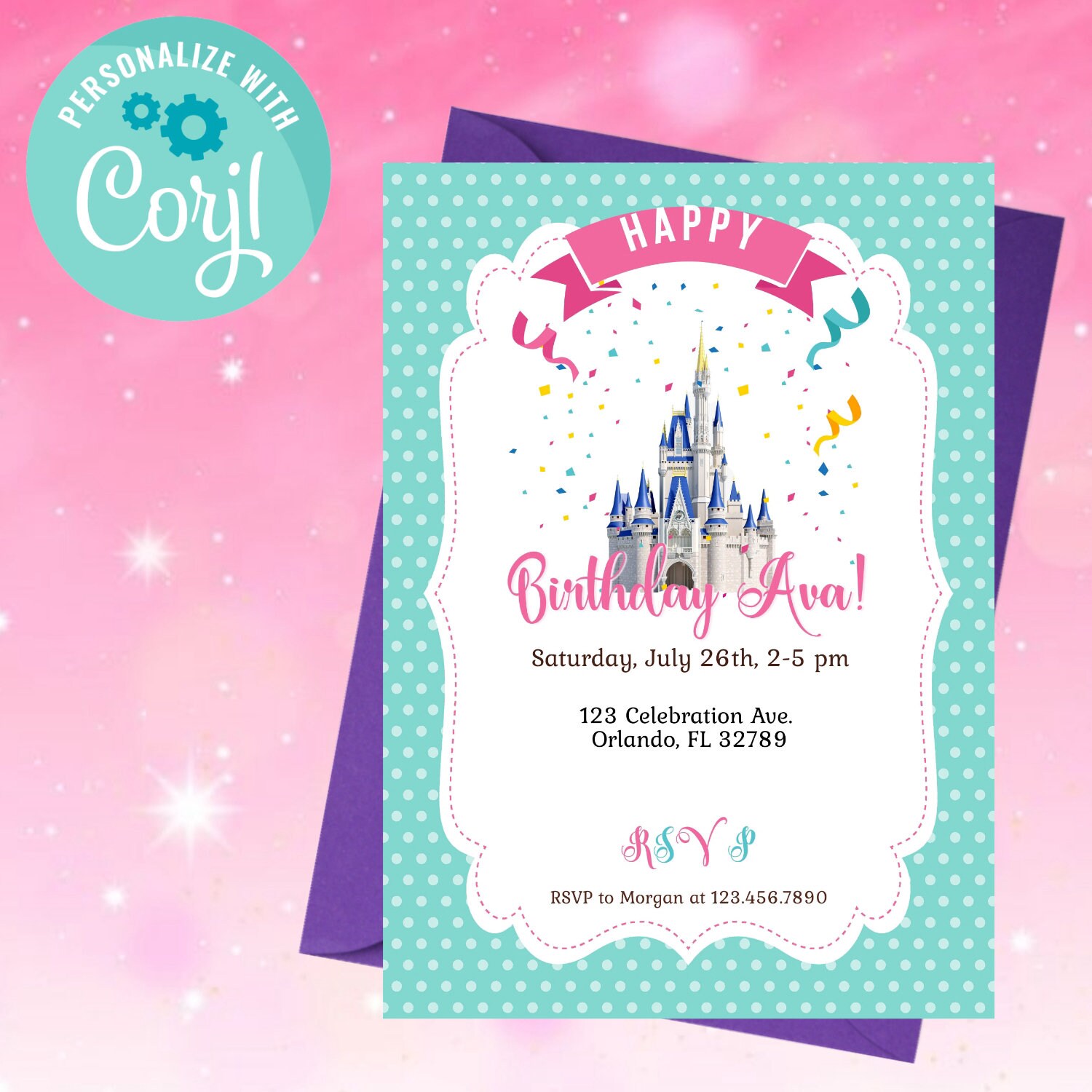 Castle Invitation Editable, Printable Instant Download - Etsy