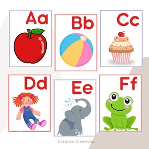 Printable Alphabet Cards PDF - Etsy