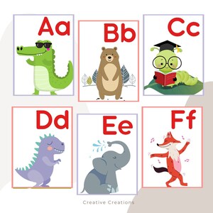 Printable Animal Alphabet Cards - Etsy