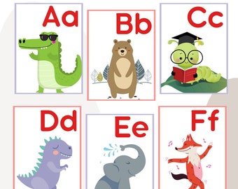 Printable Alphabet Cards PDF - Etsy