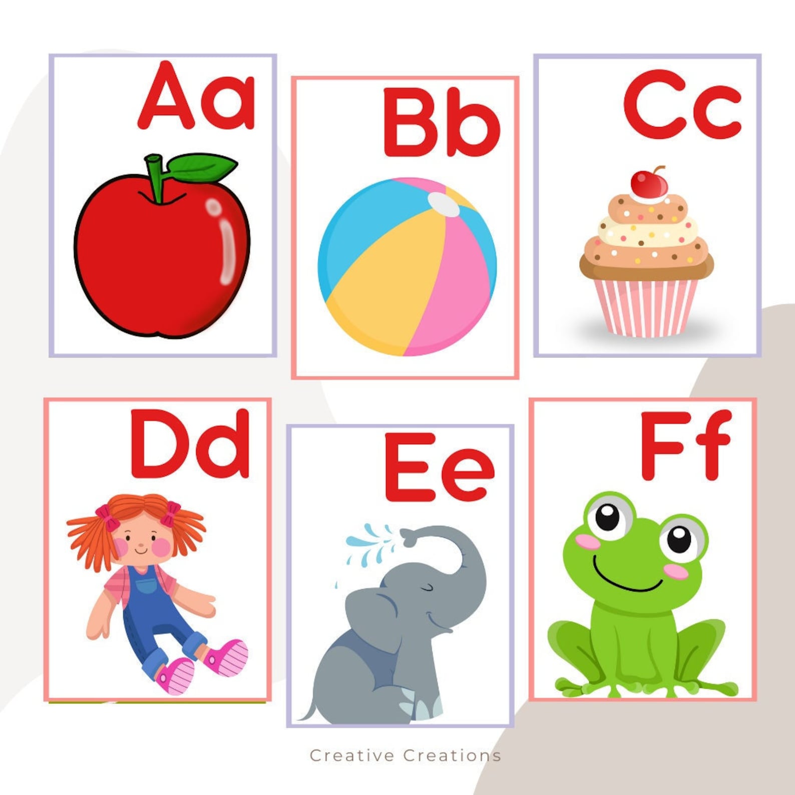 Printable Alphabet Cards PDF - Etsy
