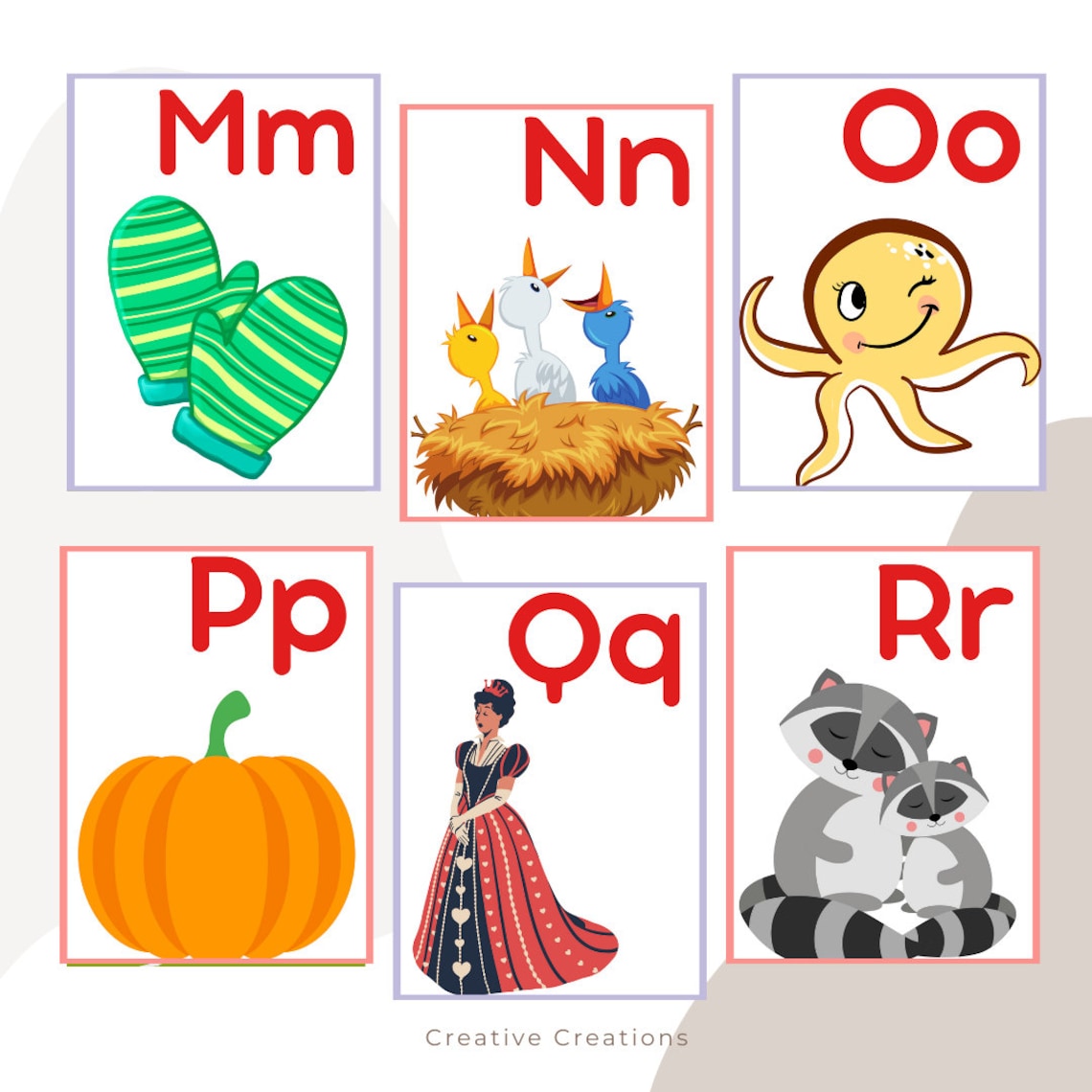 Printable Alphabet Cards PDF - Etsy