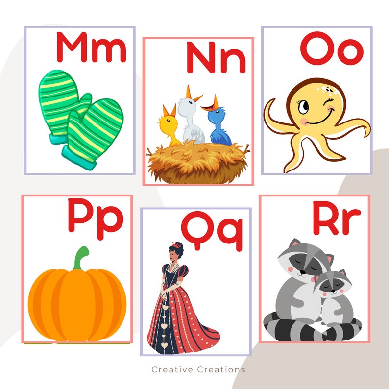 Printable Alphabet Cards PDF - Etsy