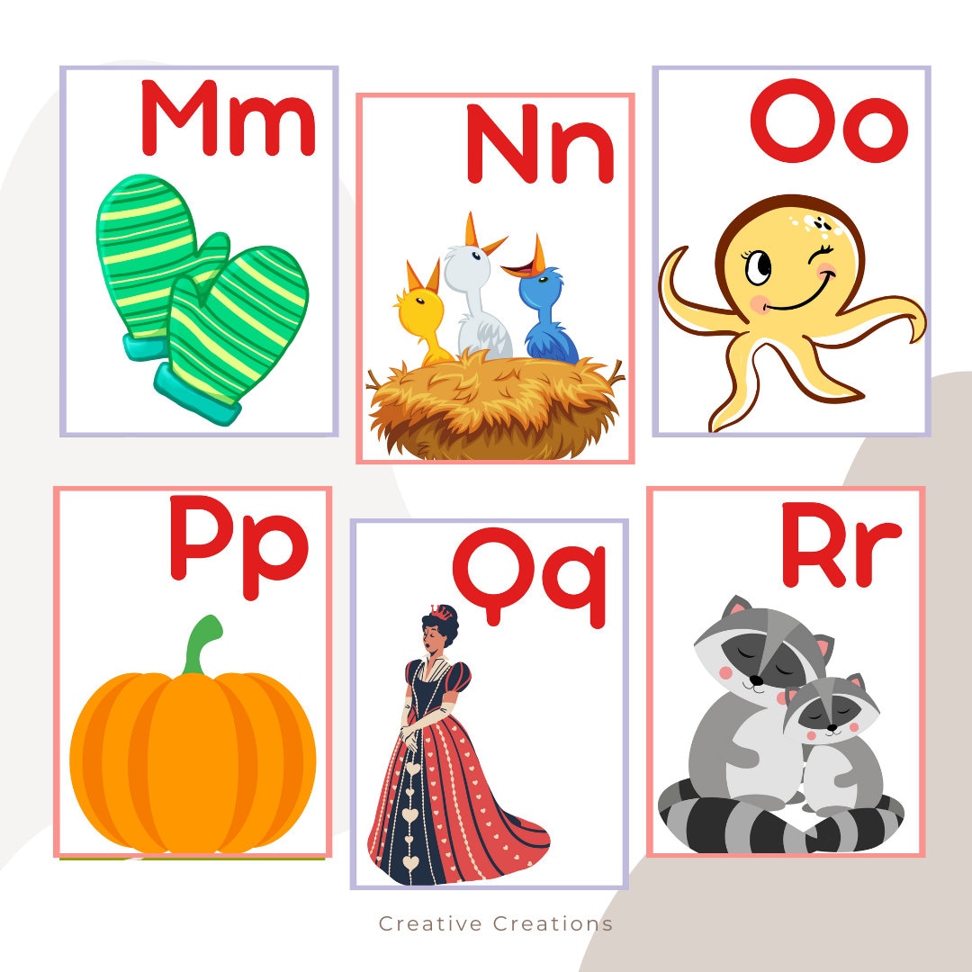 Printable Alphabet Cards PDF - Etsy
