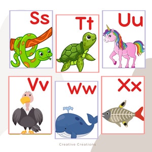 Printable Animal Alphabet Cards - Etsy