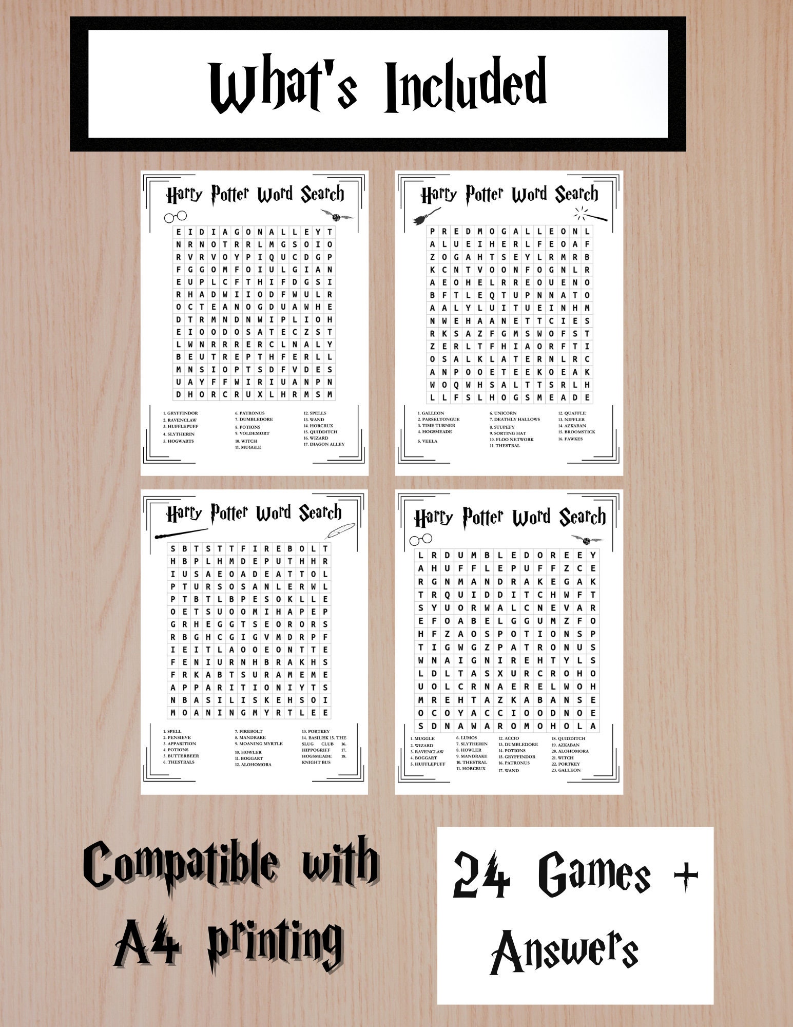 Printable Wizard Party Games | Wizarding Game Bundle | Kids Activities ...