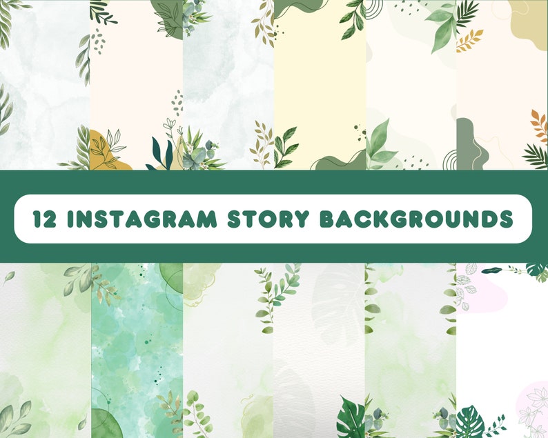 Instagram Story Backgrounds Green Nature Instagram Template IG Story ...