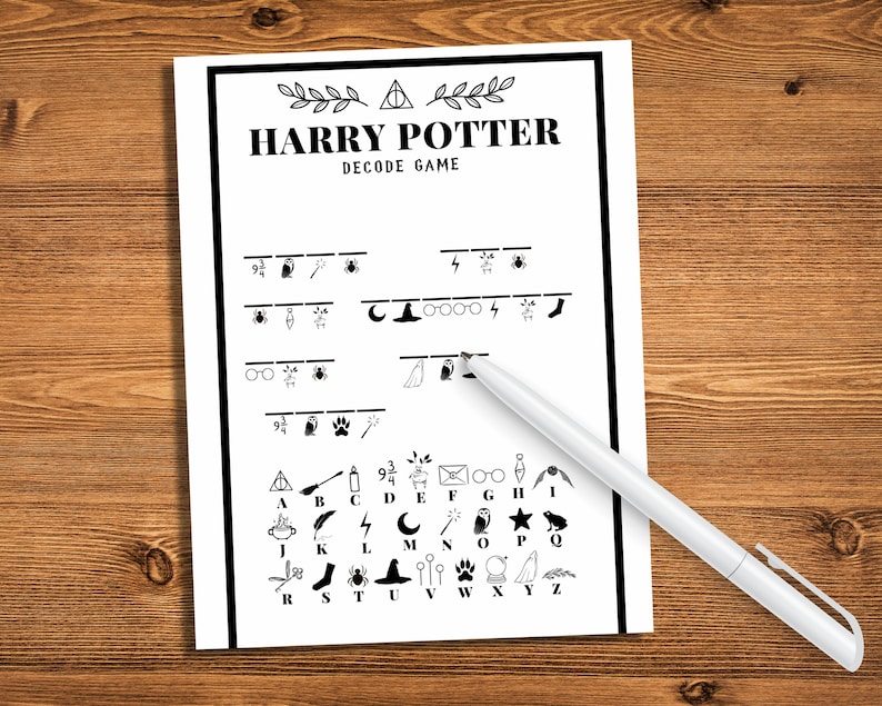 Printable Wizard Party Decode Game | Wizarding Game | Kids Activities ...