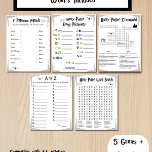 Printable Wizard Party Games | Wizarding Game Bundle | Kids Activities ...