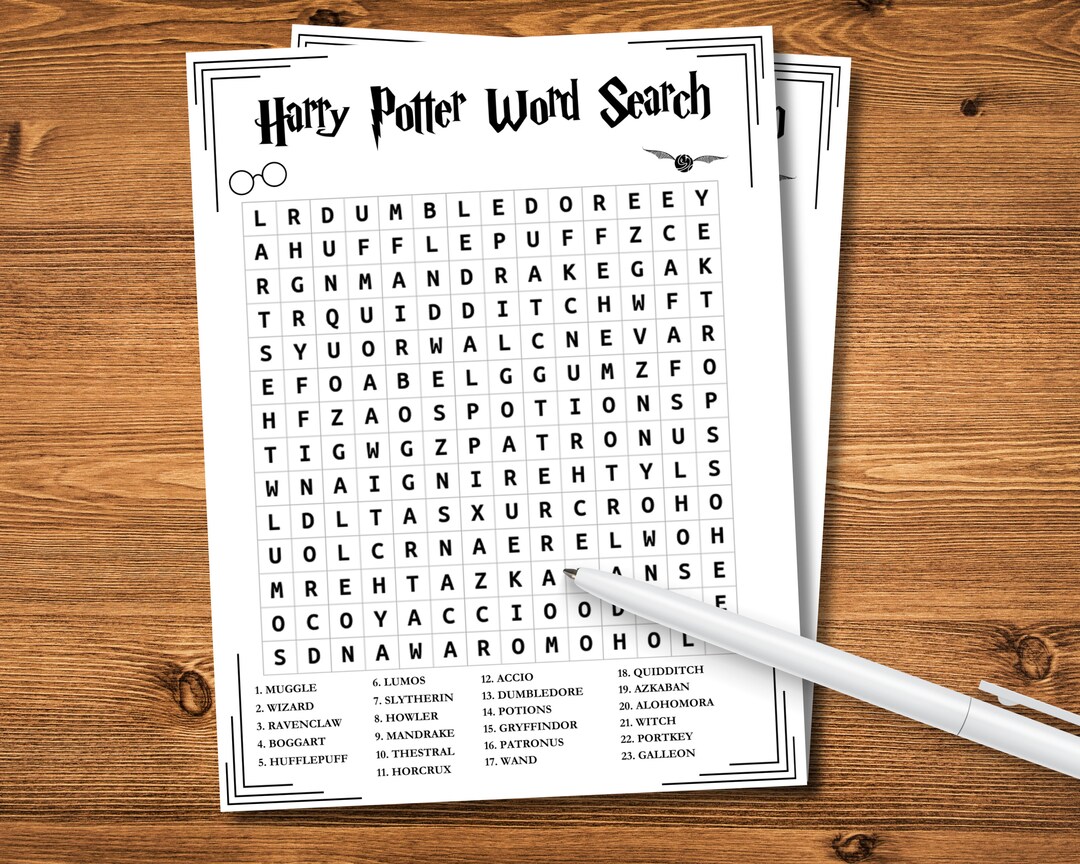 Printable Wizarding World Wordsearch | Wizard Party Games | Wizarding ...