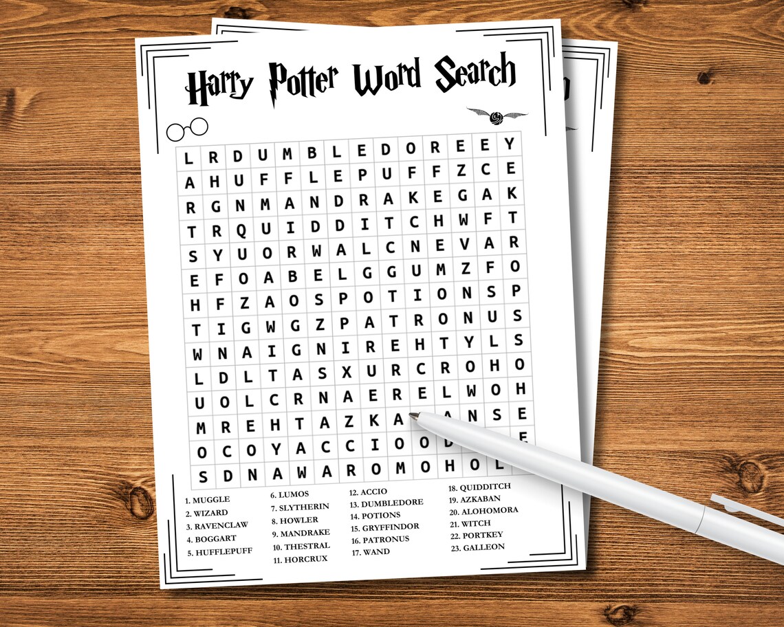 Printable Wizarding World Wordsearch | Wizard Party Games | Wizarding ...