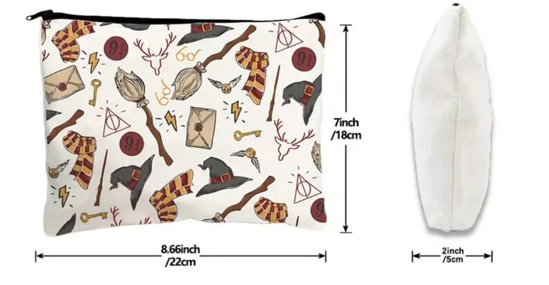 Harry Potter Pouch Hogwarts Wizard Pouch Makeup Wizard Bag - Etsy