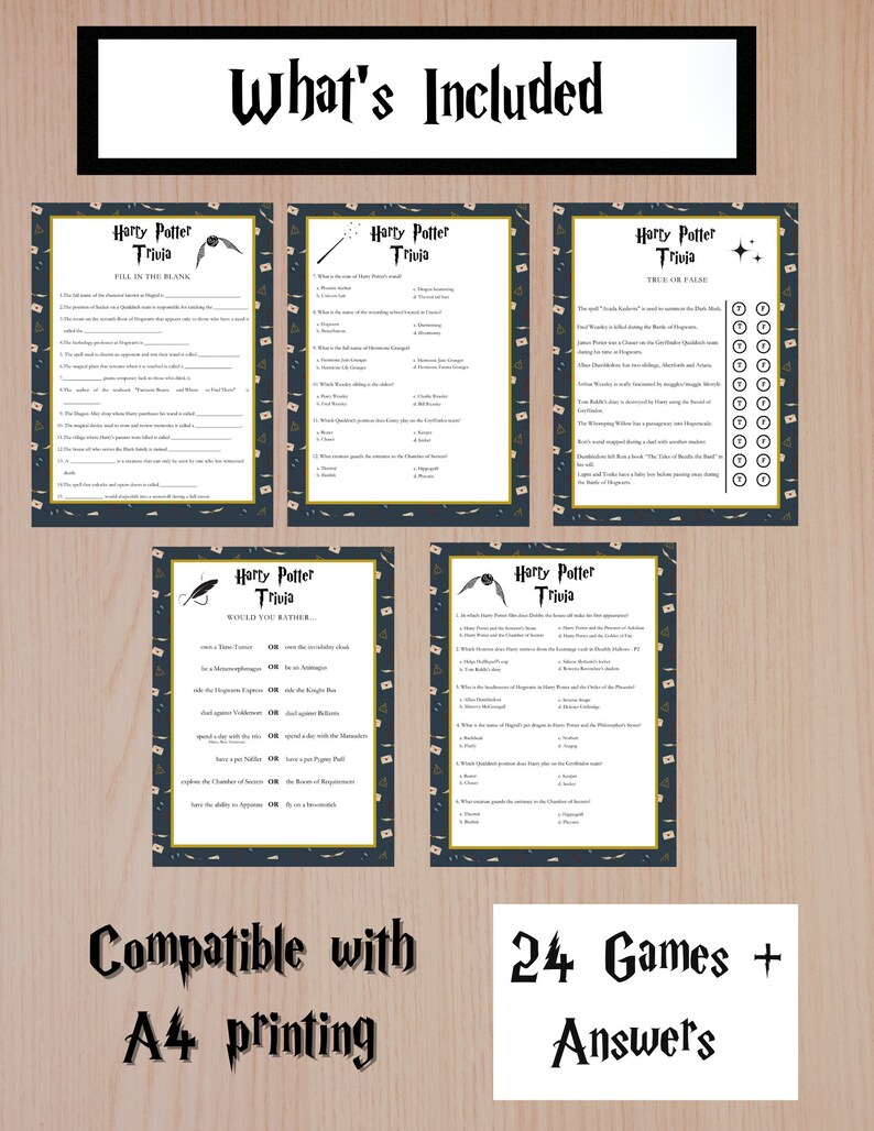 Printable Wizard Party Games | Wizarding Game Bundle | Kids Activities ...